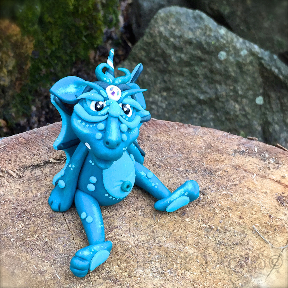 Teak Polymer Clay Dragon Forest by KatersAcres - KatersAcres
